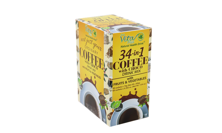 34-In-1 Coffee With Choco Drink Mix With Fruits and Vegetables